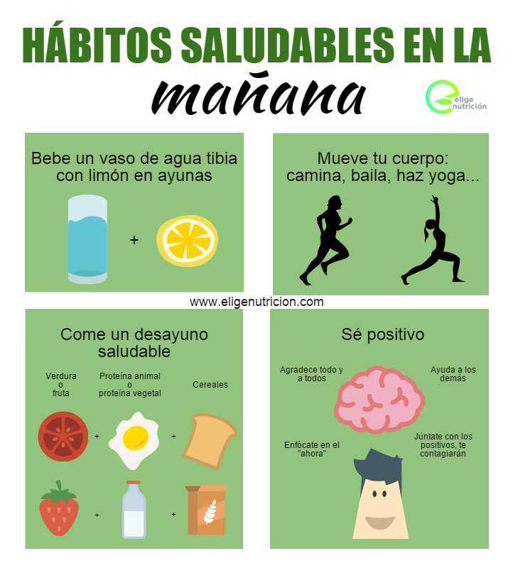 Hábitos saludables en la mañana